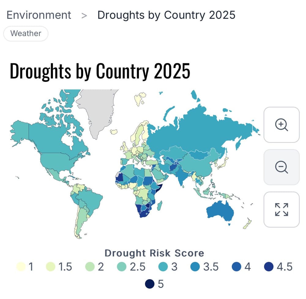 Top 10 African Countries with the Highest Drought in 2025